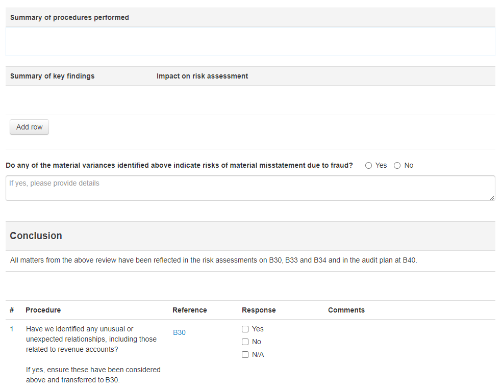 How to complete the Analytical Review (Preliminary) workpaper ...