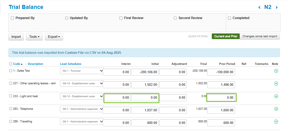 Removing accounts from the Trial Balance – MyWorkpapers